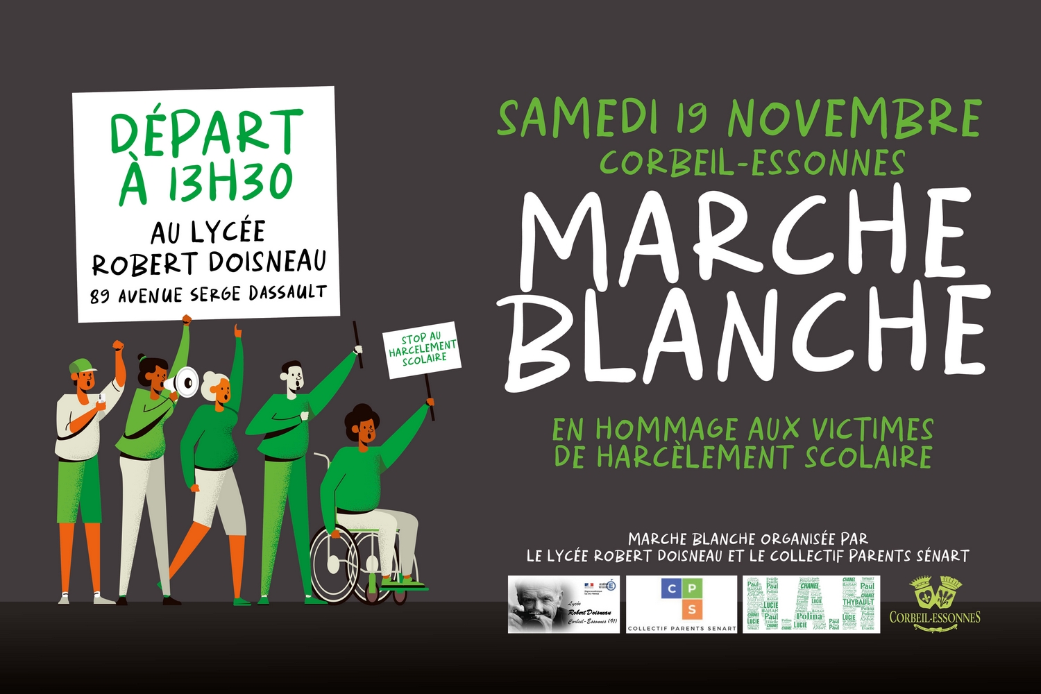 Marche blanche et mobilisation contre le harcèlement scolaire – Corbeil ...